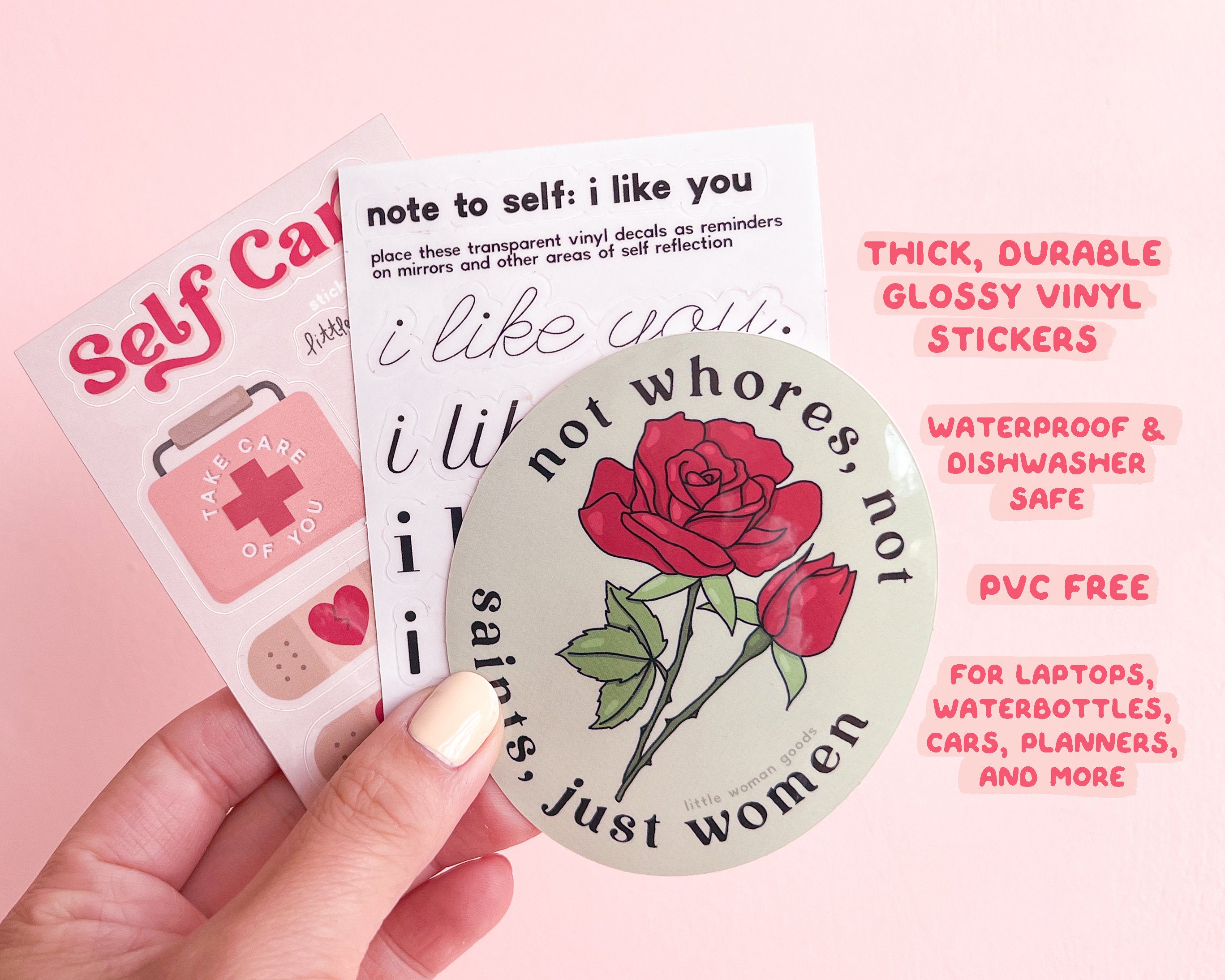 Strawberry Vinyl Sticker – Little Woman Goods